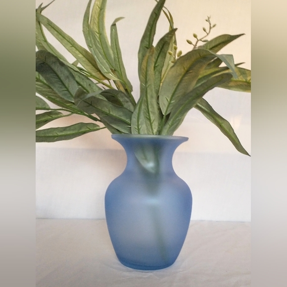 Vintage | Accents | Vintage Pale Blue Glass Vase | Poshmark